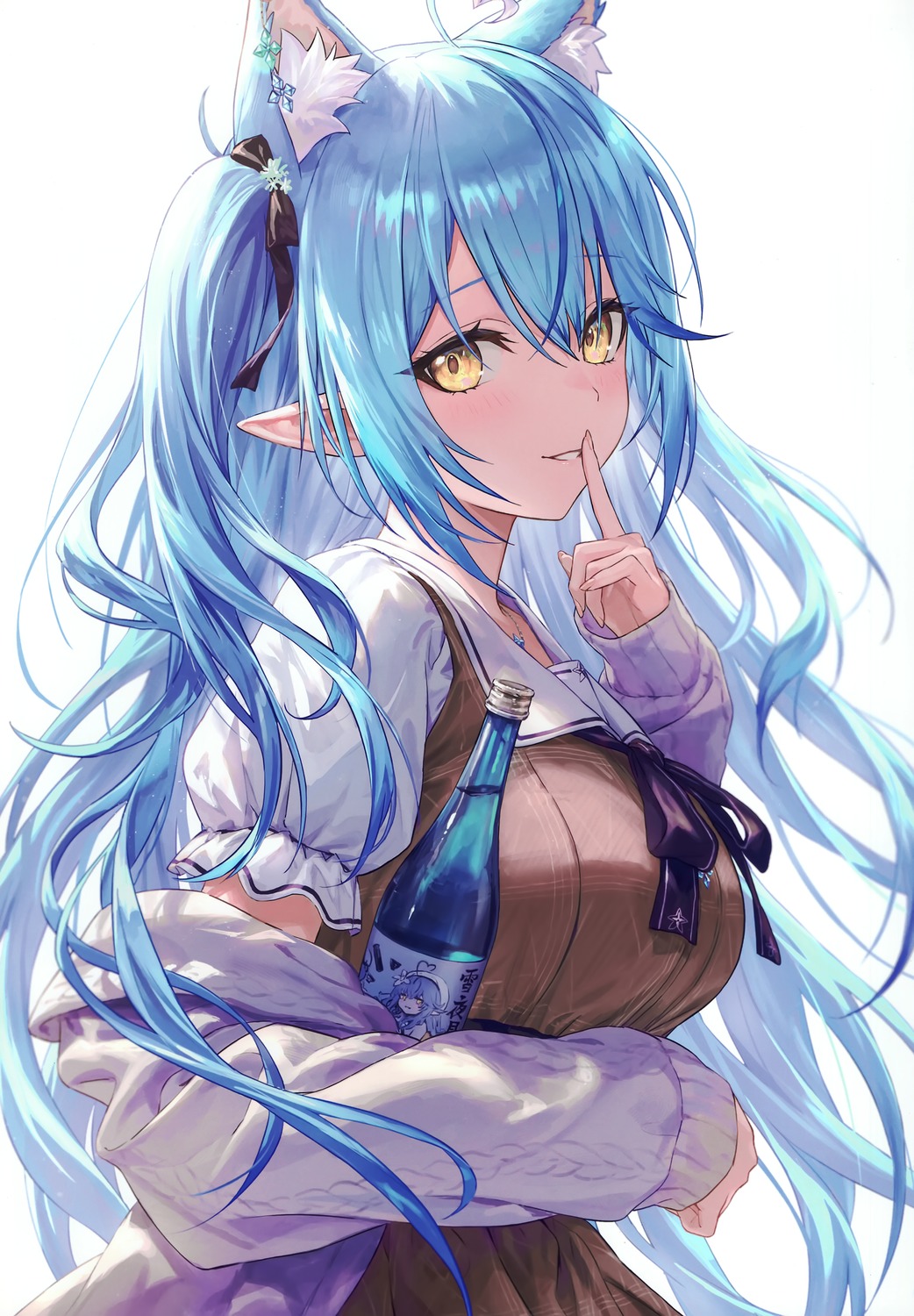 guchico hololive yukihana lamy animal ears nekomimi pointy ears | #916913 | yande.re